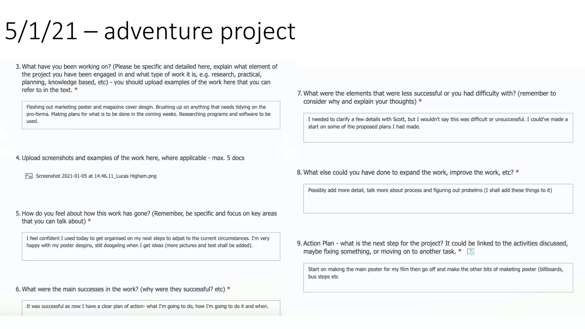 Reflective journal ad pro | PPT
