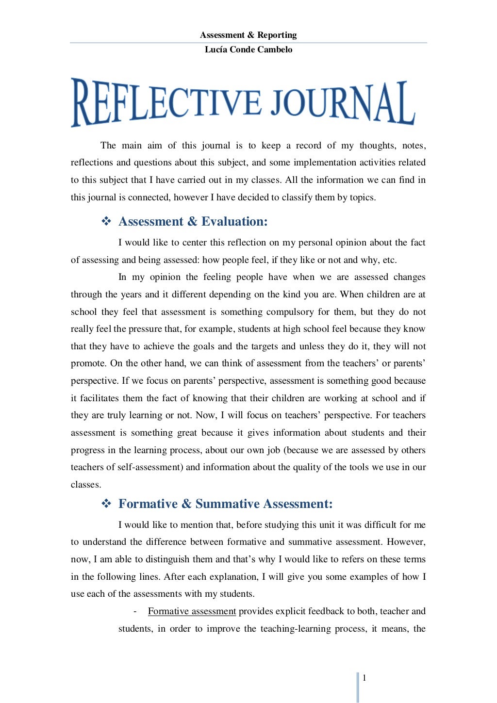 Reflective Journal Unit 1 Reflective Journal Unit 1