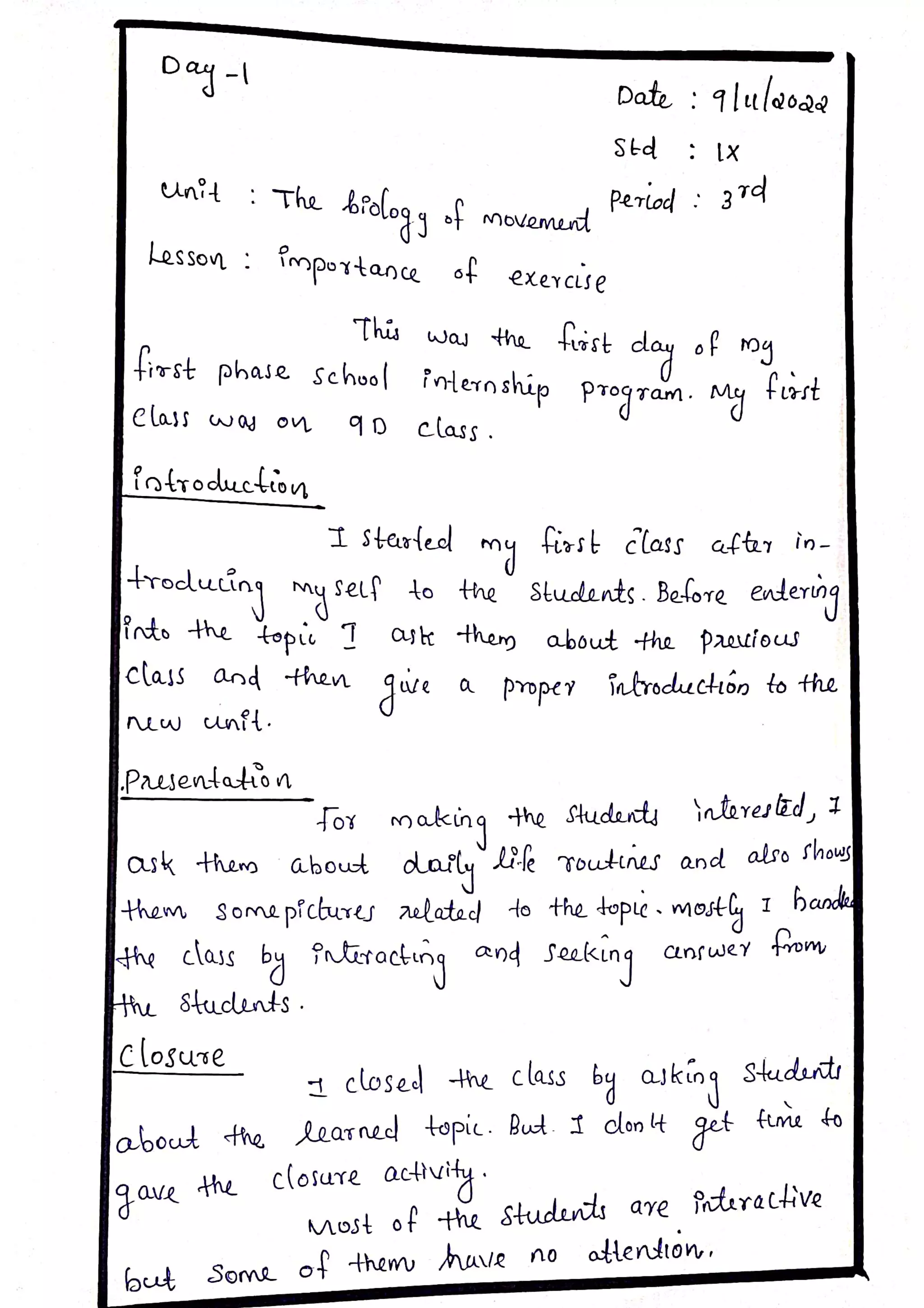 Reflective journal 1 st week | PDF | Education