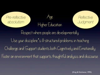 Reflective Judgment Introduction | PDF