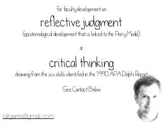 Reflective Judgment Introduction | PDF