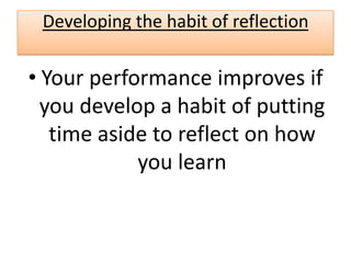 Reflective learning | PPTX