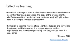 Reflective Learning | PPTX