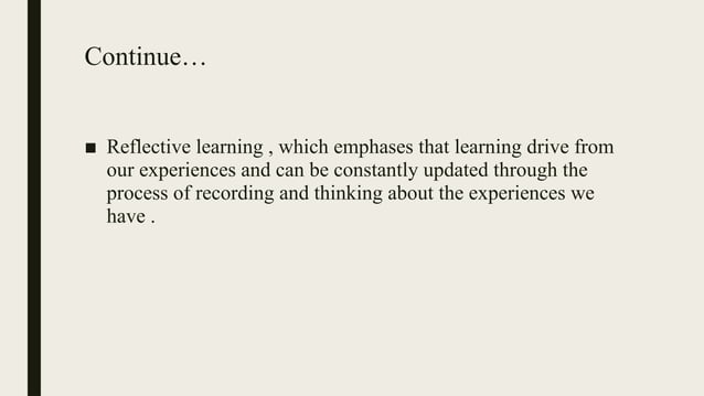 Reflective learning.pptx bs nursing 3rd year slbs | PPT