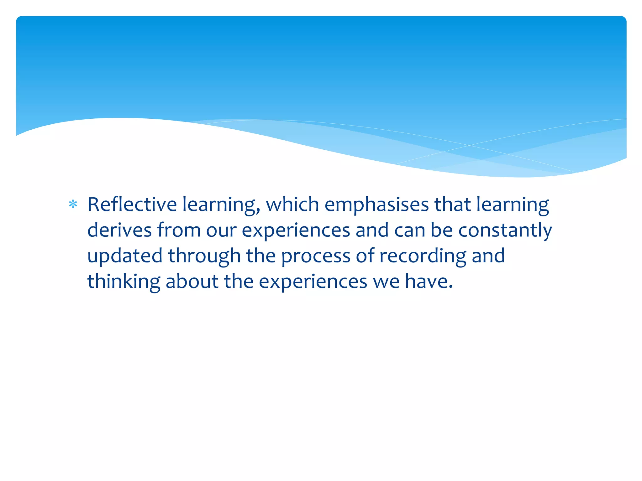 Reflective learning | PPTX
