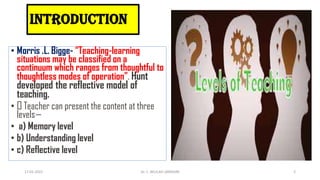 Reflective level of teaching | PDF