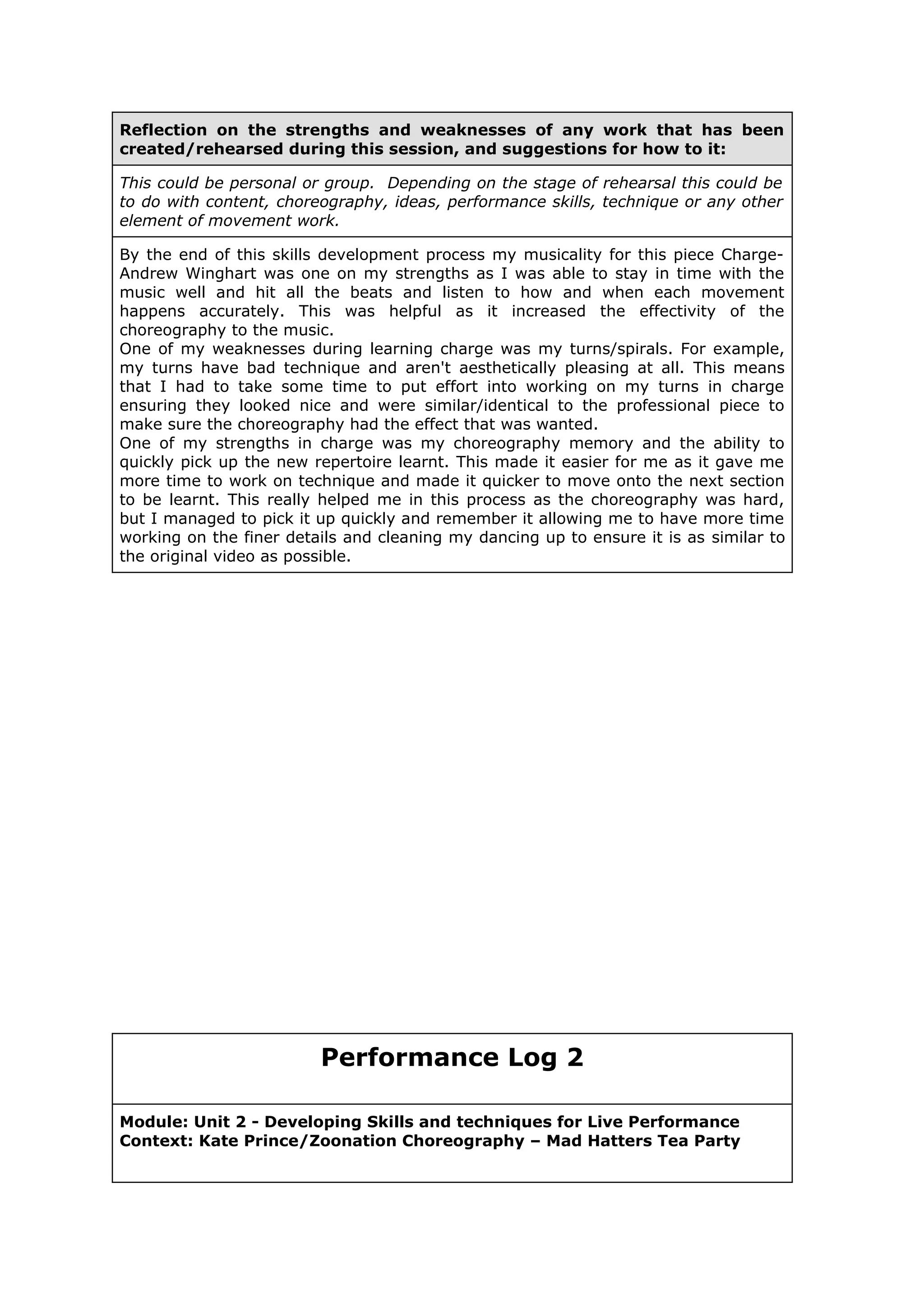 Reflective Logs4 CHARGE.docx............................ | DOCX