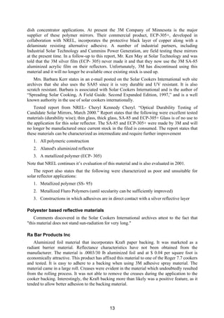 Reflective Material for Solar Thermal | PDF