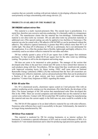 Reflective Material for Solar Thermal | PDF