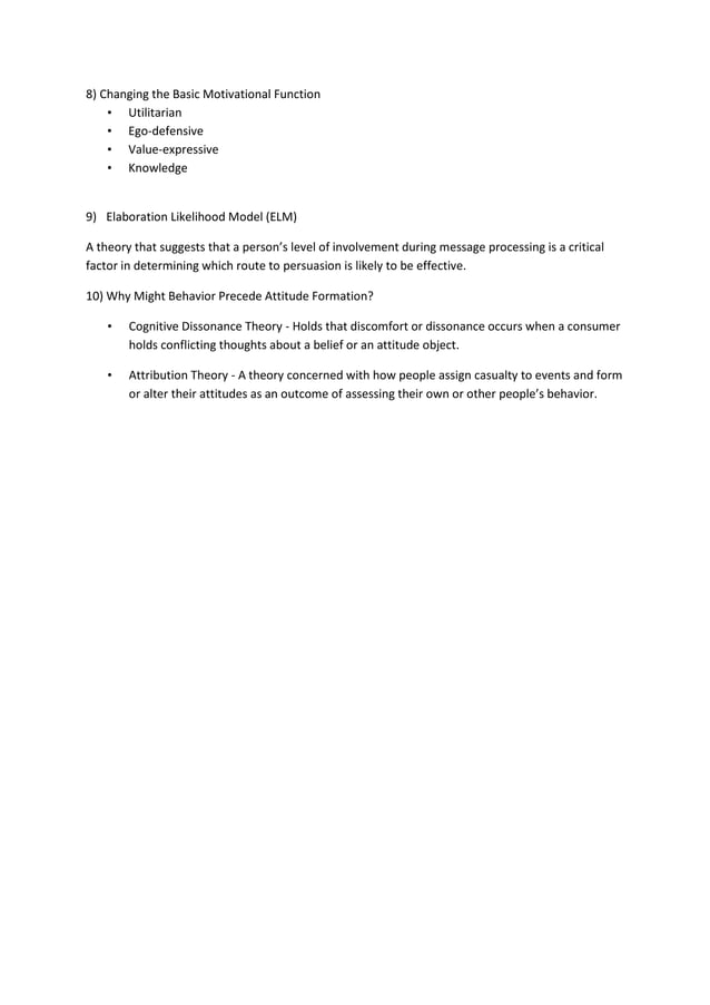 Reflective Notes - Consumer Behaviour | PDF