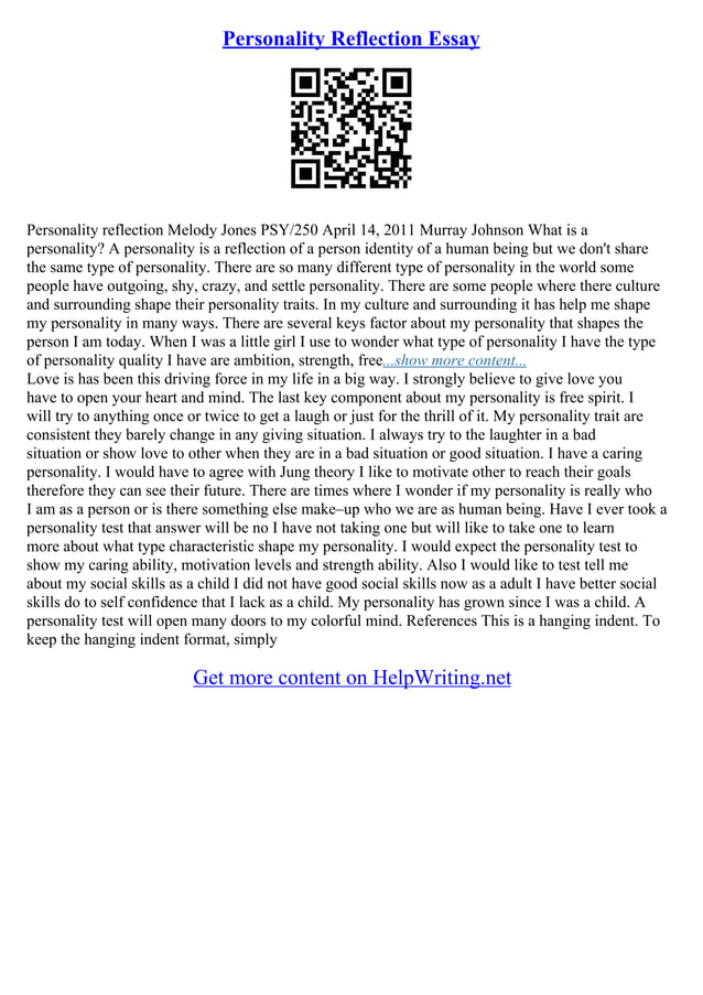 Reflective Personal Essay | PDF