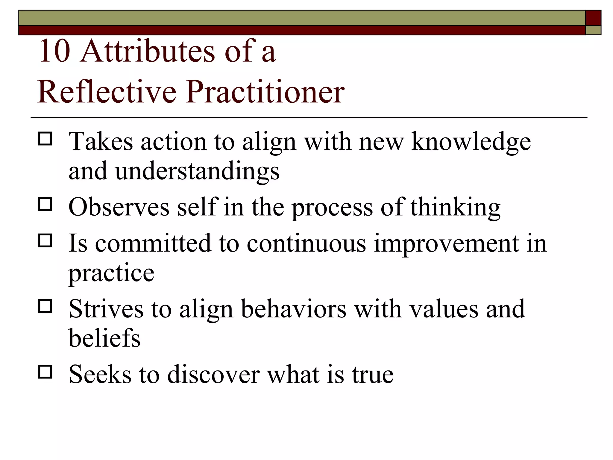 Reflective practice | PPT