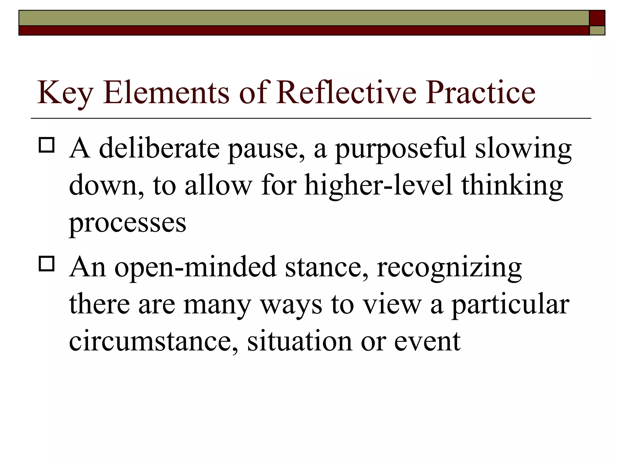Reflective practice | PPT