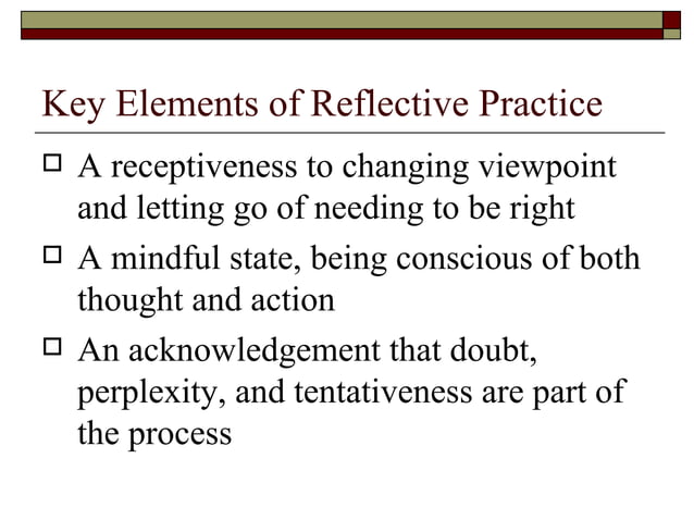 Reflective practice | PPT