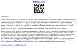 Reflective Practice | PDF | Educational Assessment | Education