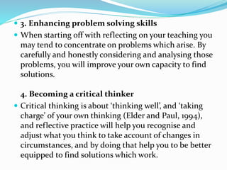 Reflective practice - Mestonarnold ppt | PPTX