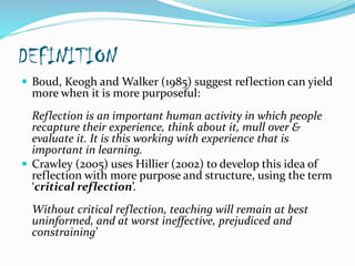 Reflective practice - Mestonarnold ppt | PPTX