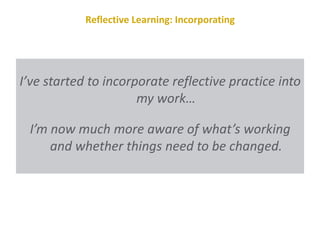 Reflective Practice Session | PPT