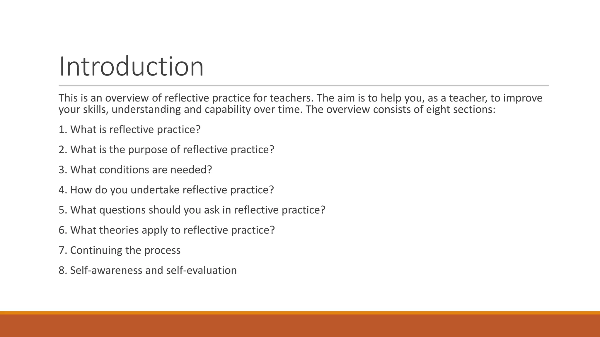 Reflective practice for teachers | PPTX