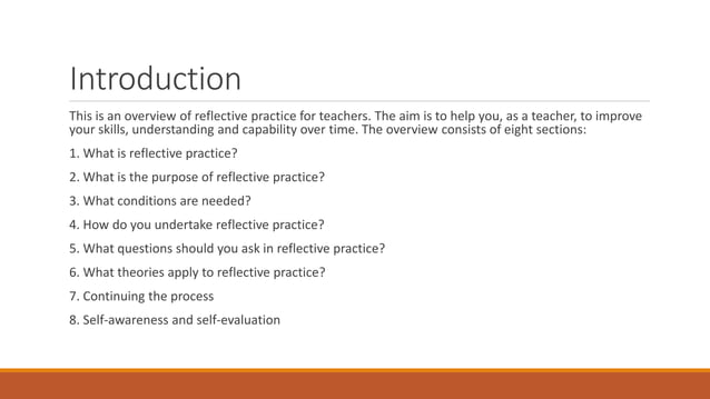 Reflective practice for teachers | PPTX