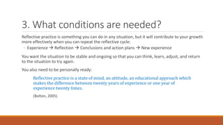 Reflective practice for teachers | PPTX