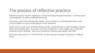 Reflective practice for teachers | PPTX