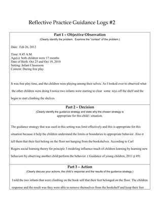 Reflective practice guidance logs | PPT