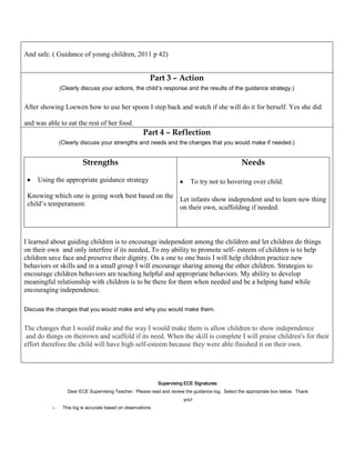 Reflective practice guidance logs | DOCX
