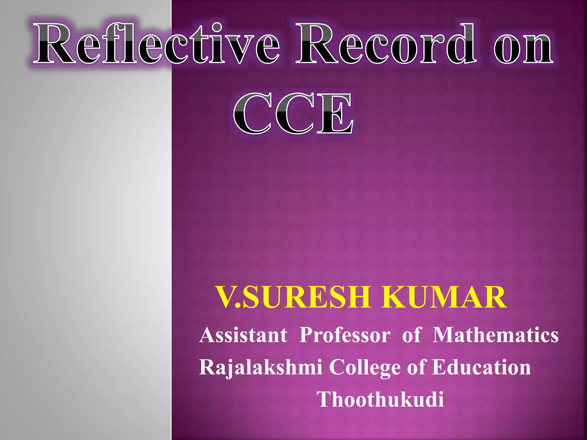 Reflective record | PPT