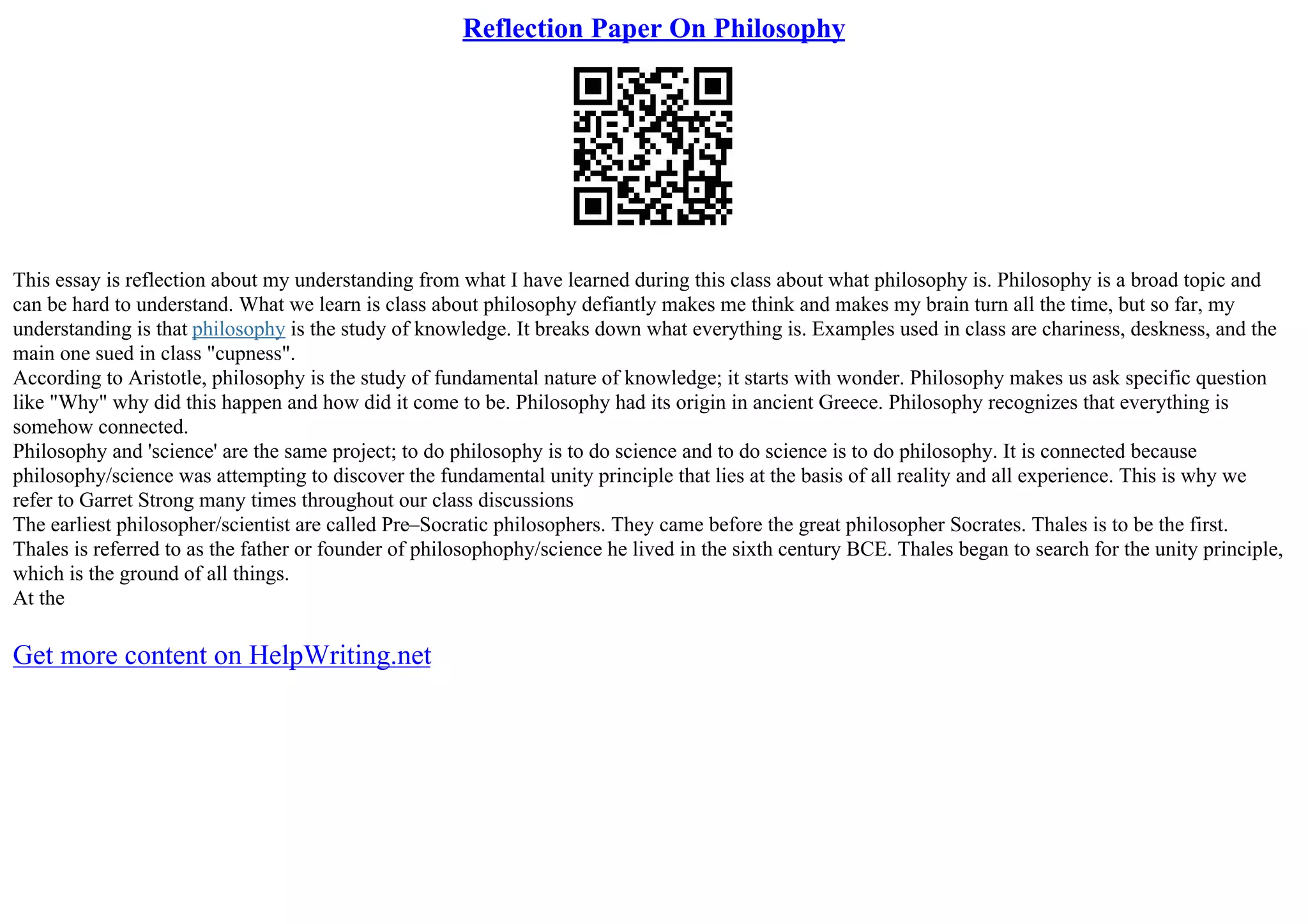 Reflective Reflection On Reflective Learning | PDF