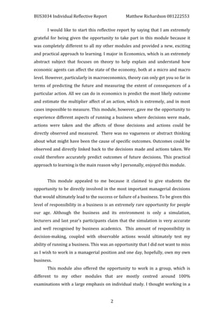 Reflective report | DOCX