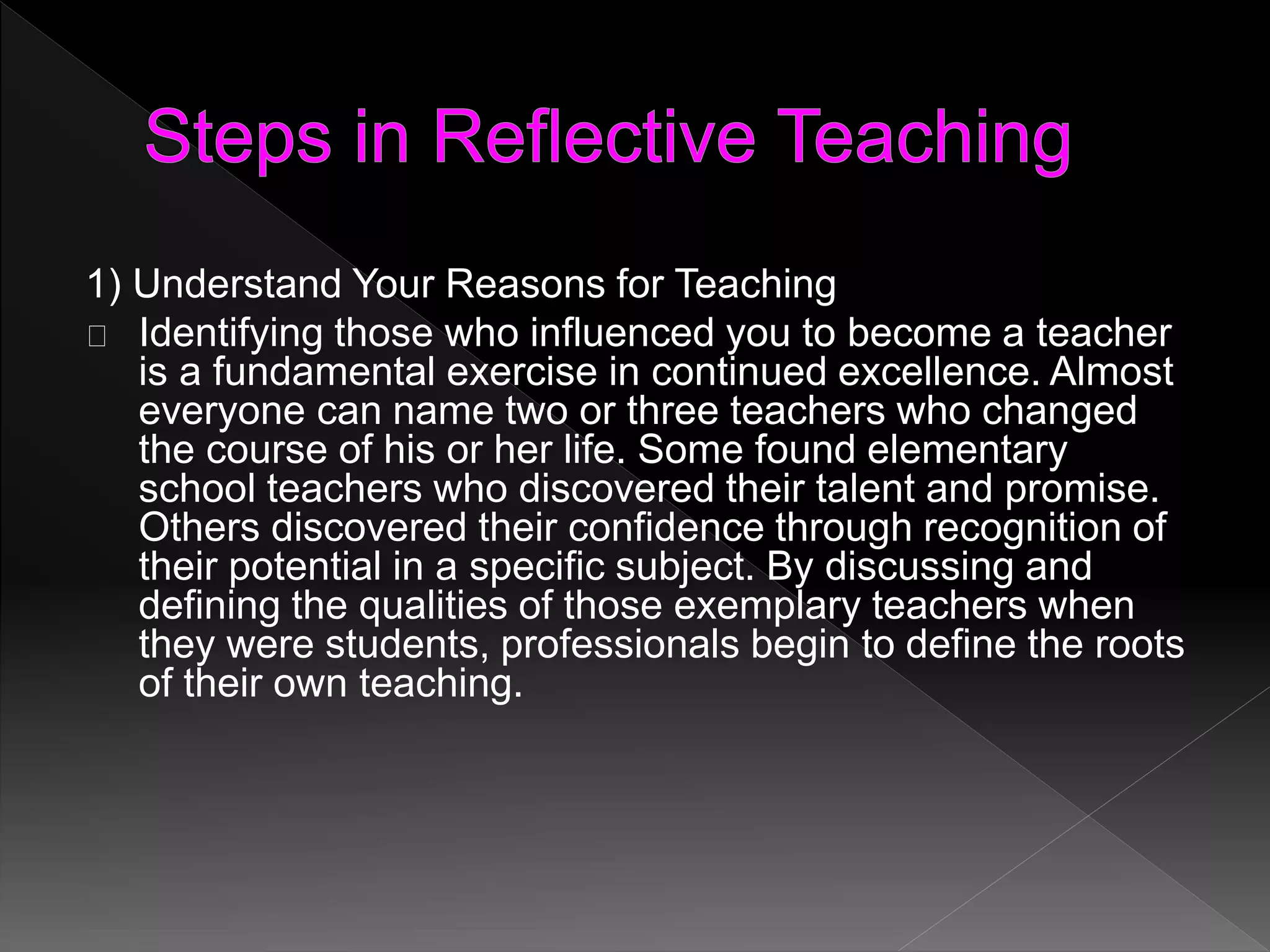 Reflective teaching by Anjanette Penillos | PPTX