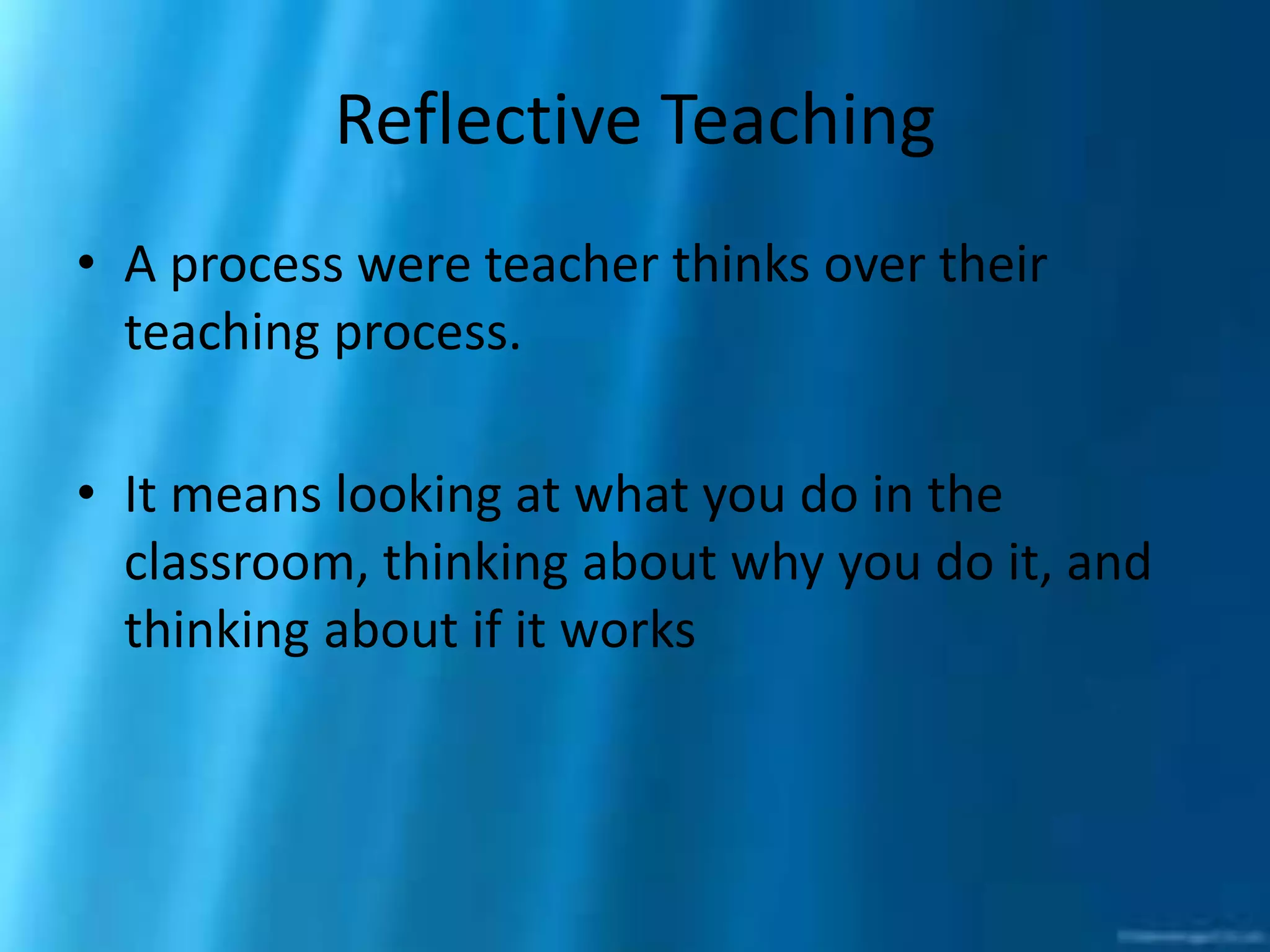 Reflective teaching | PPTX