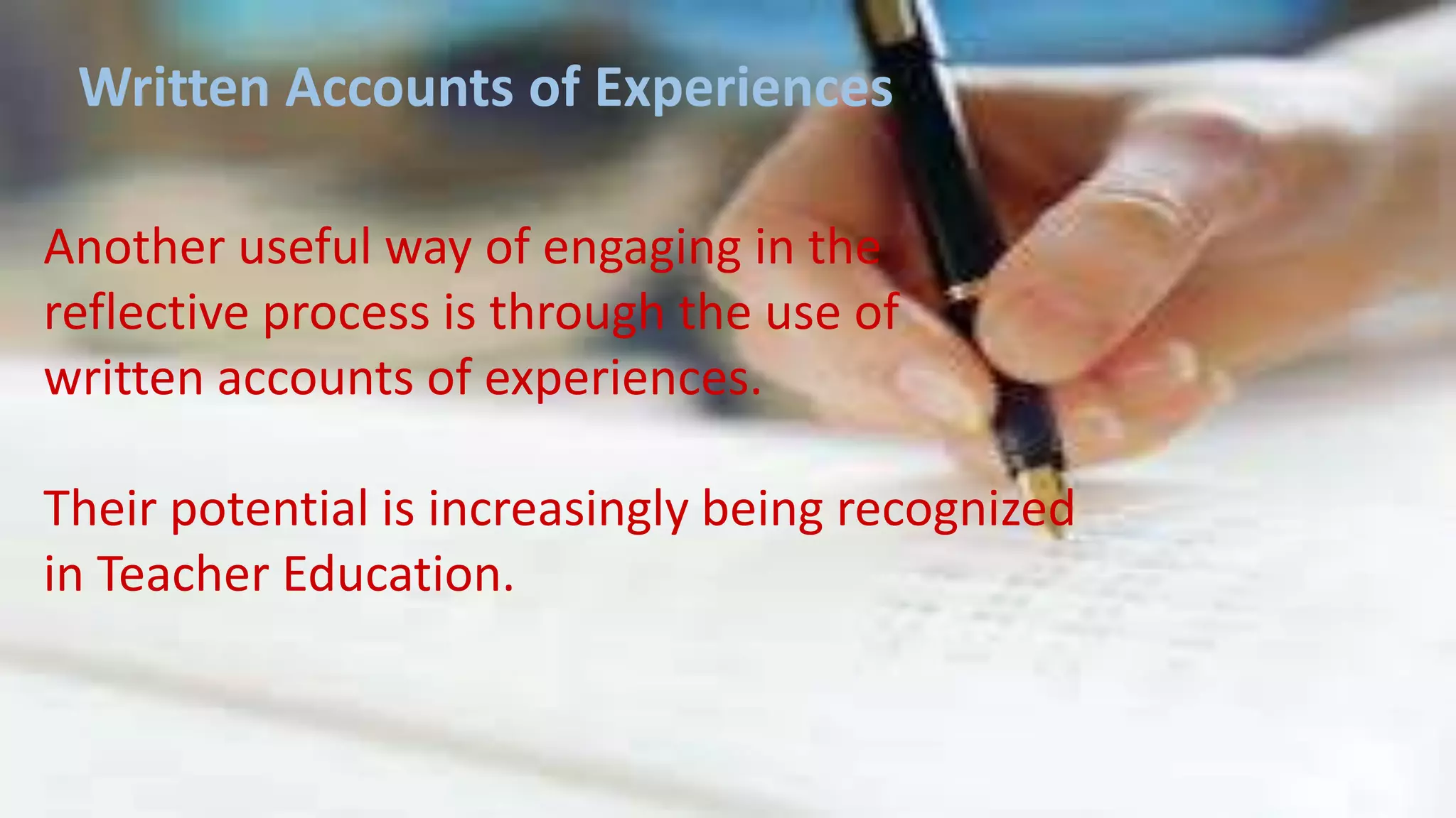 Reflective teaching as innovative approach ppt | PPTX