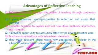 Reflective teaching as innovative approach ppt | PPTX