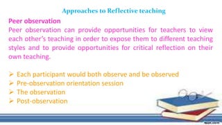 Reflective teaching as innovative approach ppt | PPTX