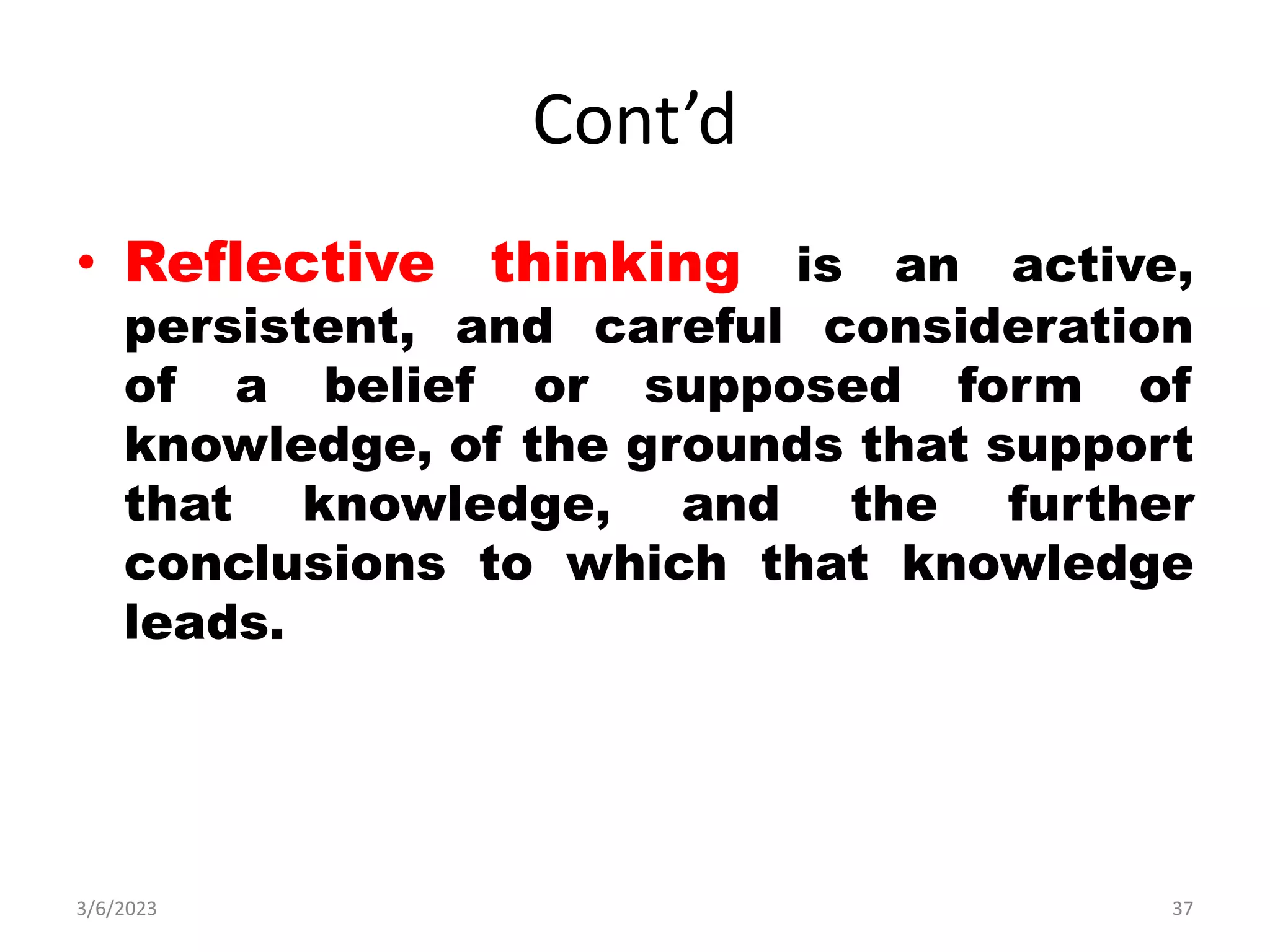 Reflective Thinking and Reflective practice - Copy.ppt