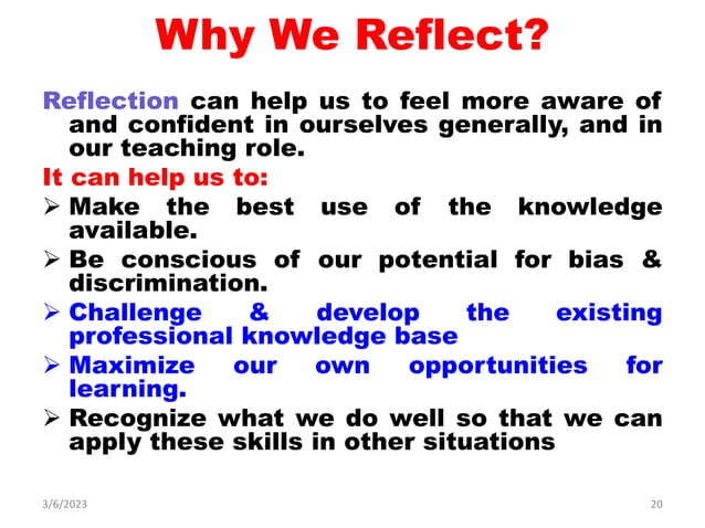 Reflective Thinking and Reflective practice - Copy.ppt