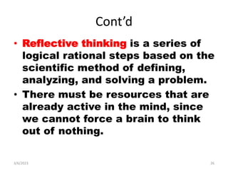 Reflective Thinking and Reflective practice - Copy.ppt