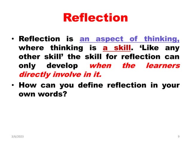 Reflective Thinking and Reflective practice - Copy.ppt