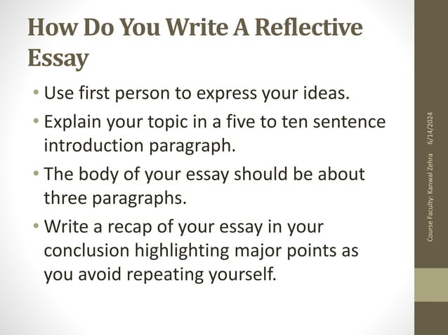 reflective writing and it's type and method | PPT