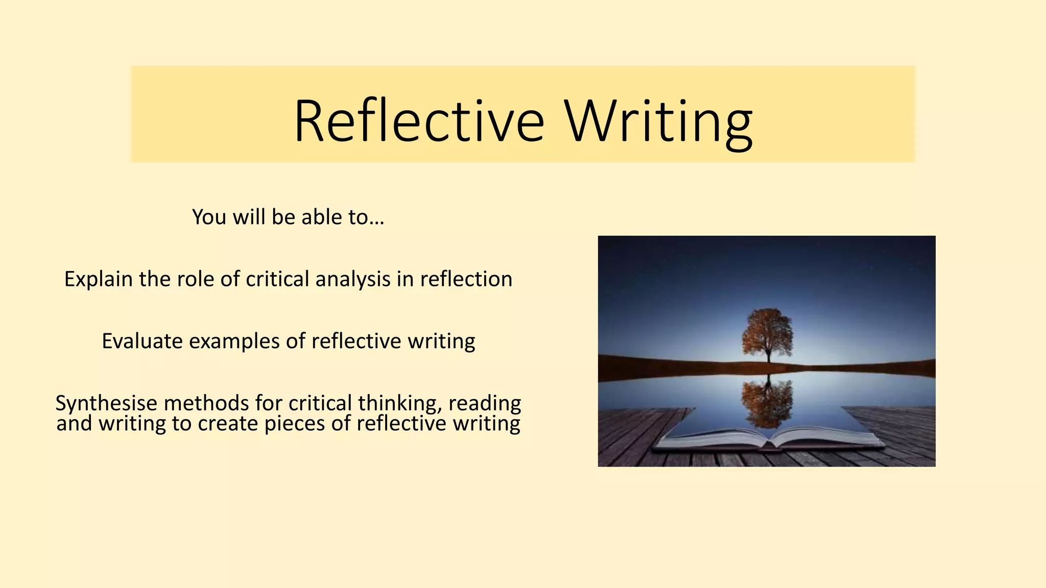 Reflective writing | PPTX