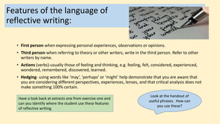 Reflective writing | PPTX