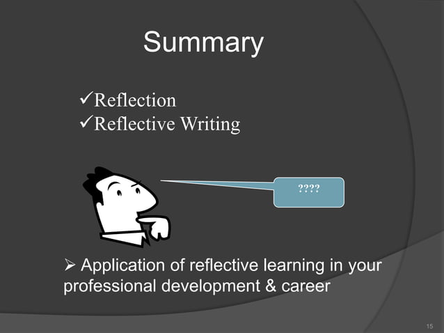Reflective Writing PG MMEd | PPT