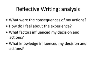 reflective writing - powerpoint.ppt
