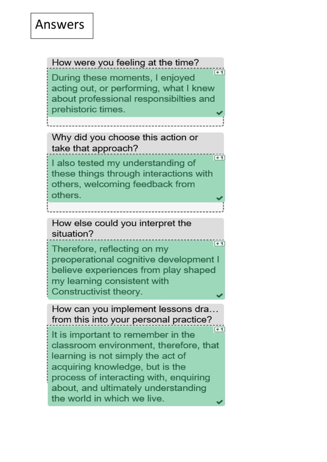 Reflective writing worksheet | PDF