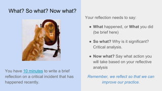 Reflective writing 17 18 | PPTX