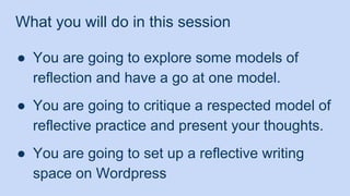 Reflective writing 17 18 | PPT