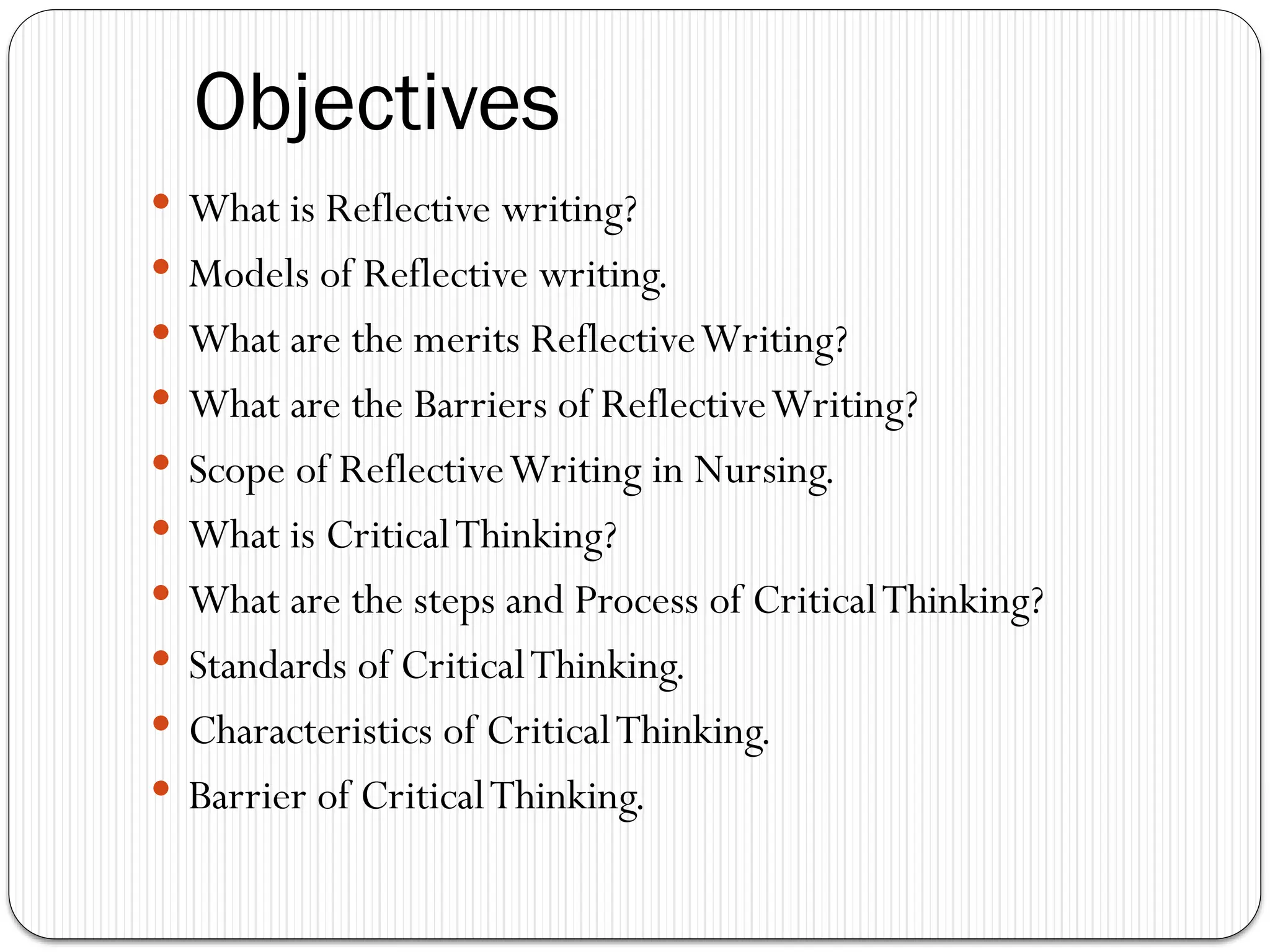 Reflective Writing and Critical Thinking….pptx