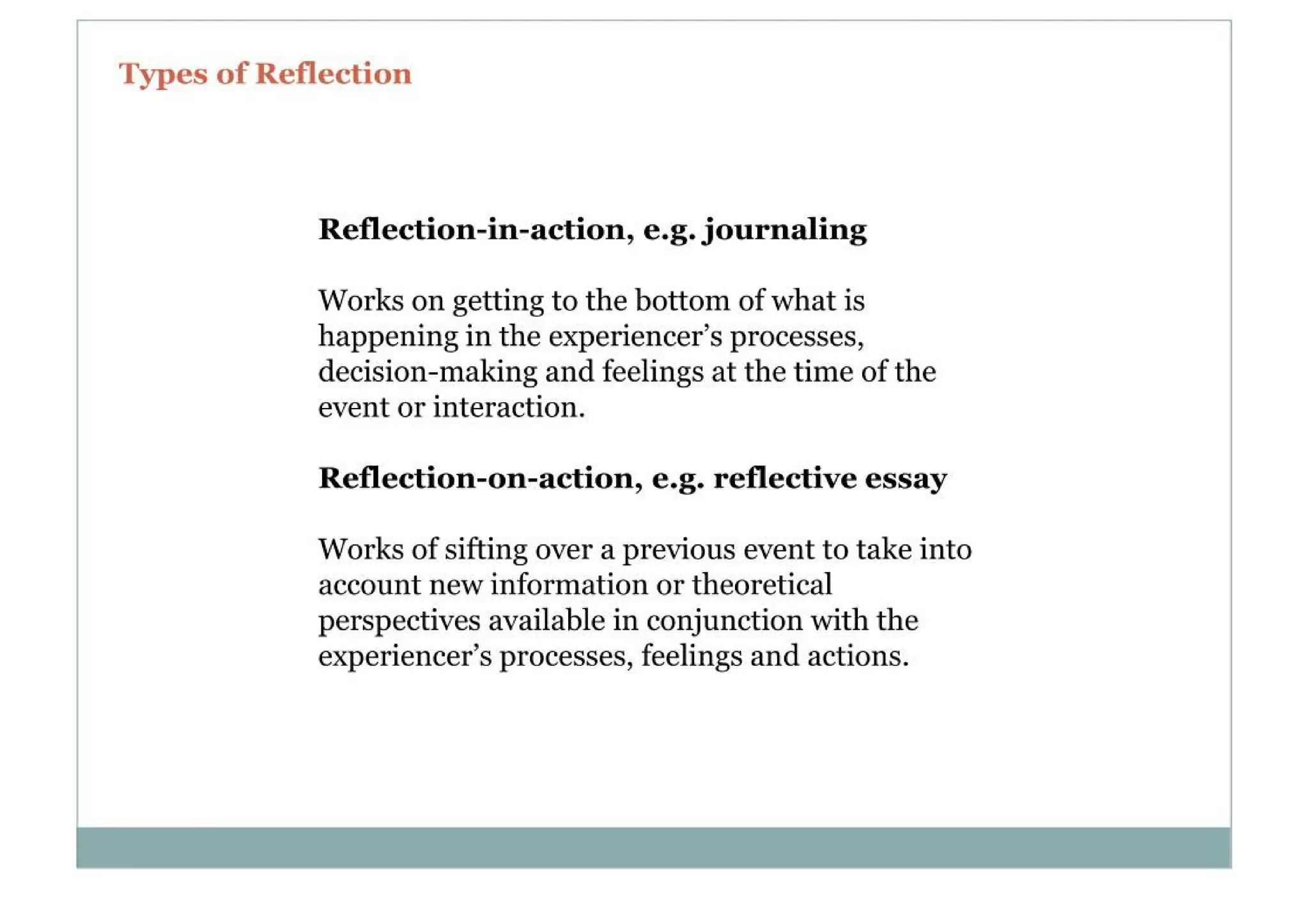 Reflective Writing Assignments | PDF